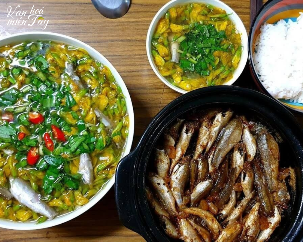 Canh chua cá linh nấu bông điên điển - Món ngon phi vườn | Văn Hóa Miền Tây